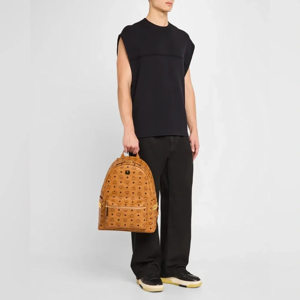 MCM | Bags | Mcm Stark Medium Visetos Cognac Backpack | Poshmark